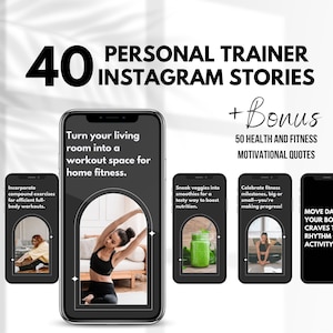 40 Personal Trainer Instagram Templates, Health and Fitness Insta ...