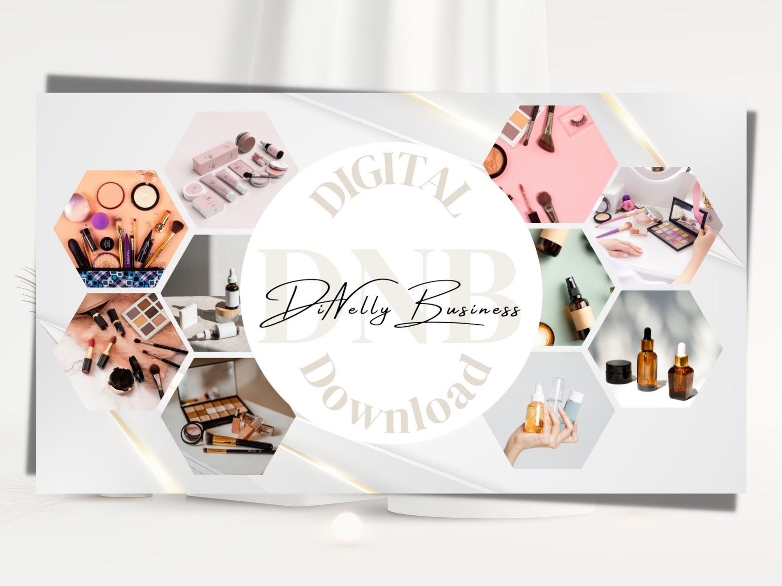 Gold Theme Facebook Page Cover Template, Canva Template, Small Business ...