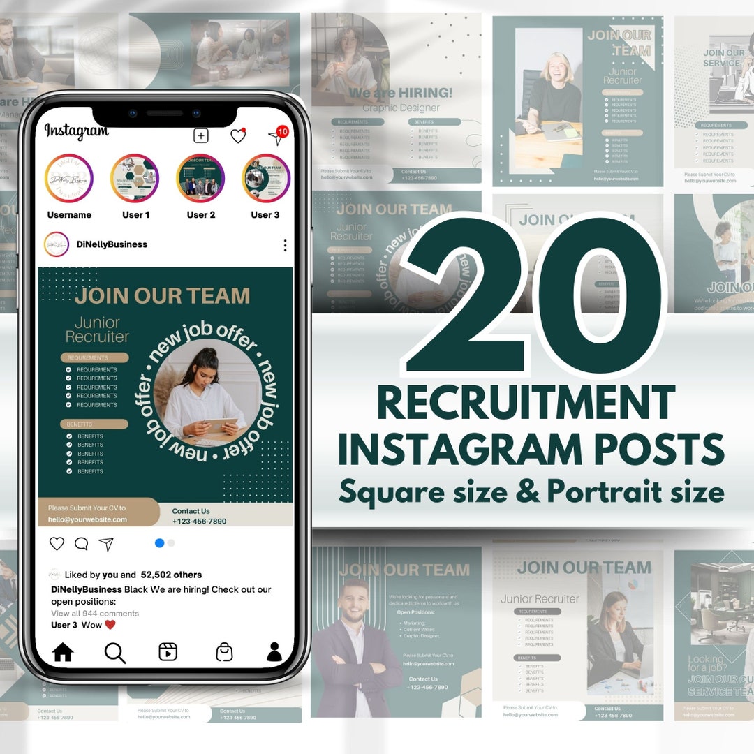 Recruitment Instagram Posts | HR Templates | Human Resources Instagram ...