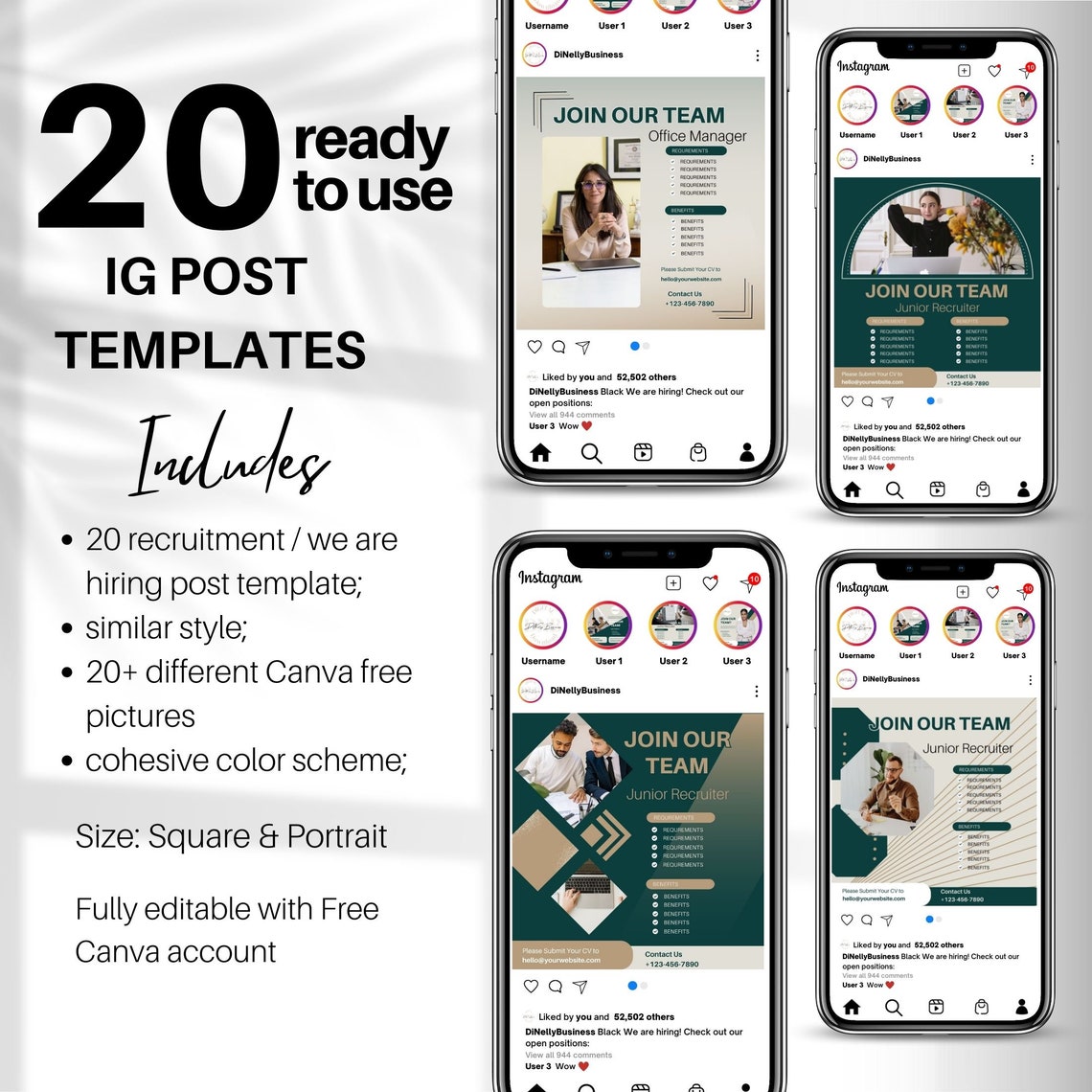 Recruitment Instagram Posts | HR Templates | Human Resources Instagram ...