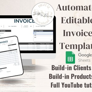 Automated Invoice Template Google Sheets Small Business Template ...