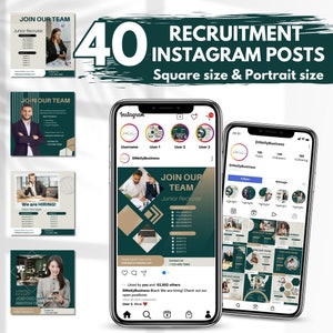 Recruitment Instagram Post Templates | Job Offers Instagram Posts ...