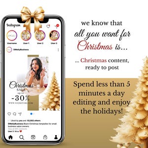 20 Christmas-themed Sales & Giveaway Instagram Post Templates | DIY ...