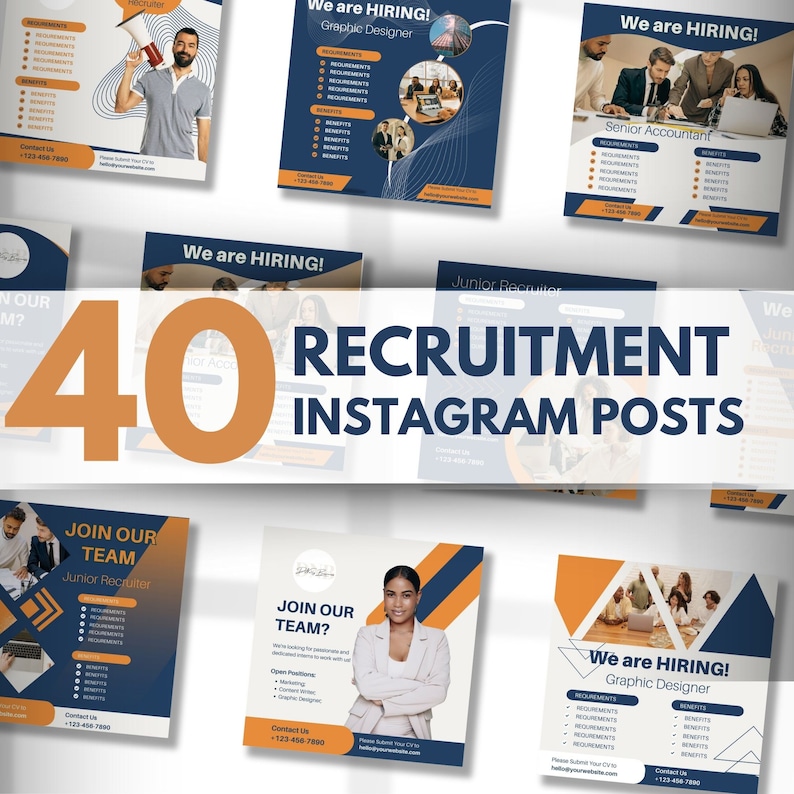 Recruitment Instagram Post Templates | Job Offers Instagram Posts ...