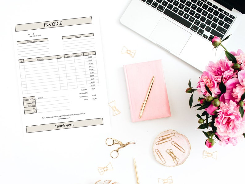 Excel Invoice Template, Simple Business Invoice Spreadsheet, Excel ...