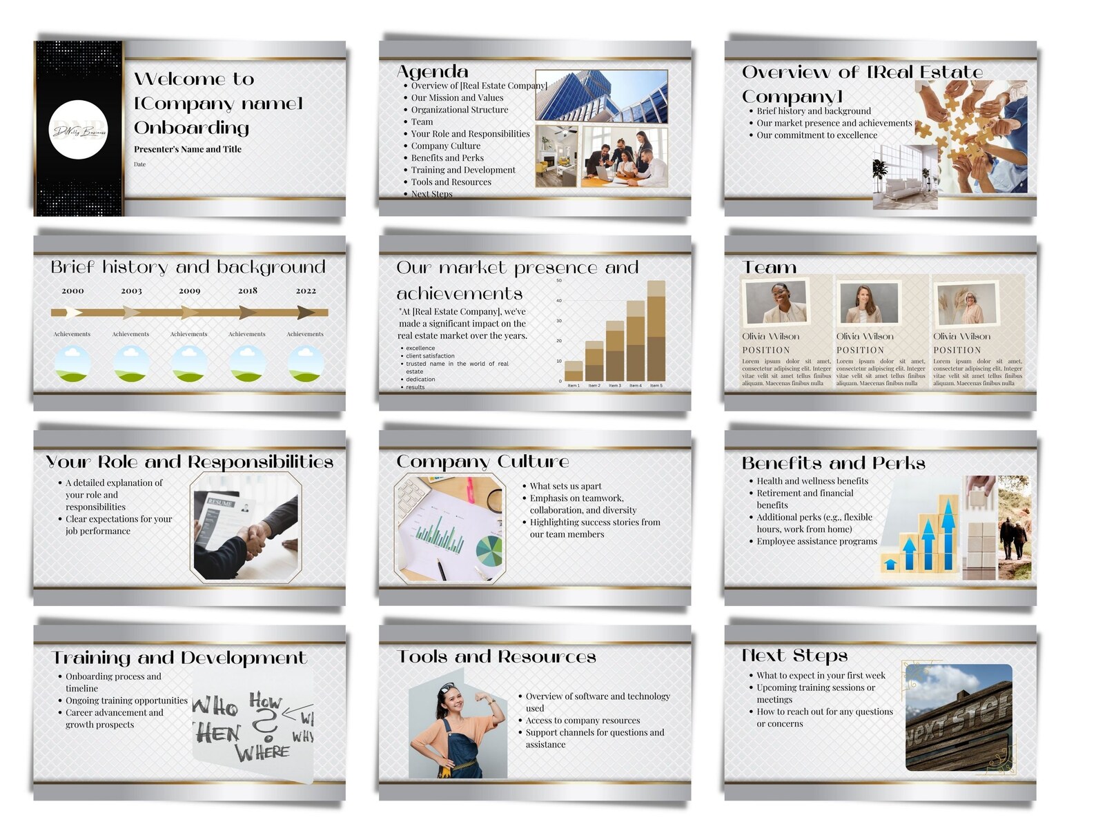 Onboarding Presentation Template, Canva Template, Business Presentation ...