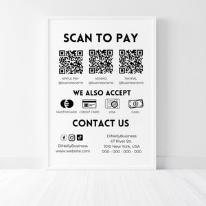 QR Code Scan to Pay Template, Minimalistic Scan to Pay Template, QR ...