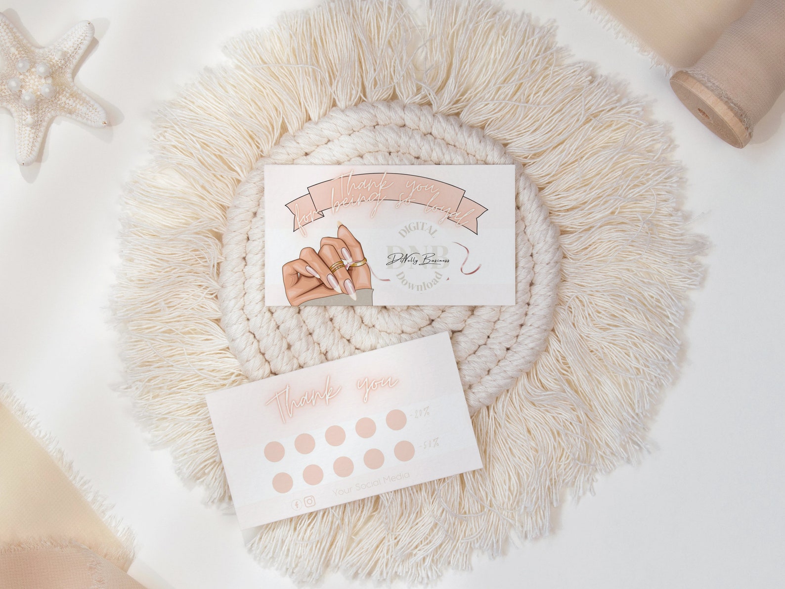 Nail Salon Loyalty Card Thank You Card Nail Salon Card, Nail Technician ...