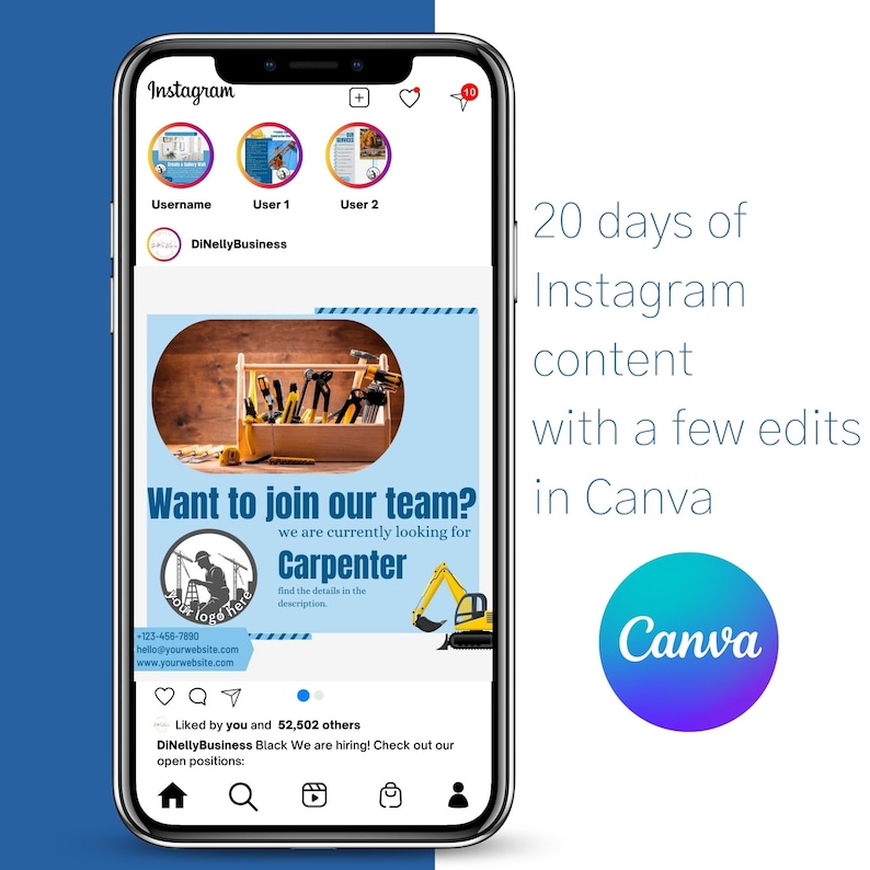 Construction Instagram Post Templates | Construction Social Media Post ...