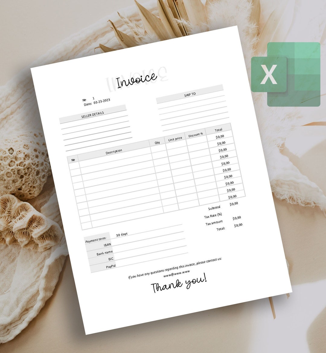 Excel Invoice Template Entrepreneur Purchase Order Template Small ...