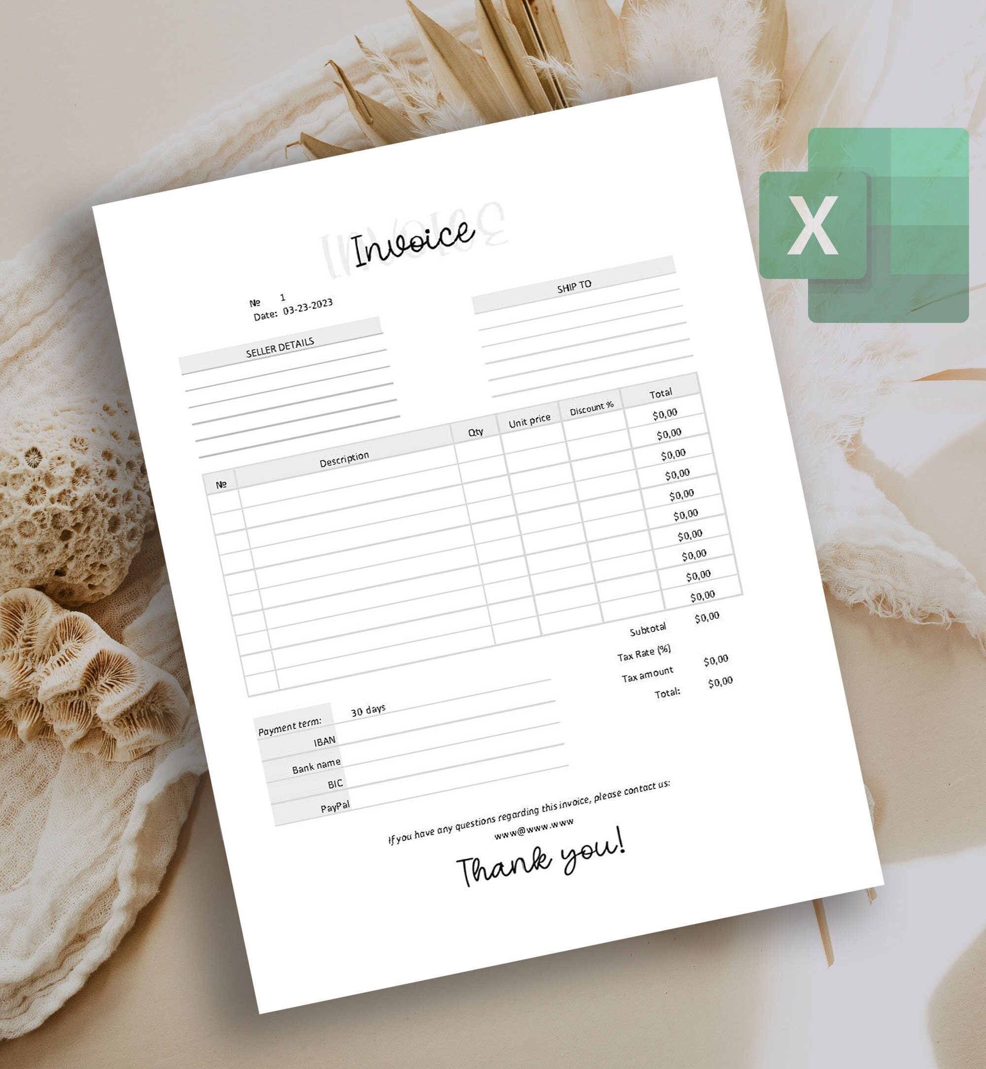 Excel Invoice Template Entrepreneur Purchase Order Template Small ...