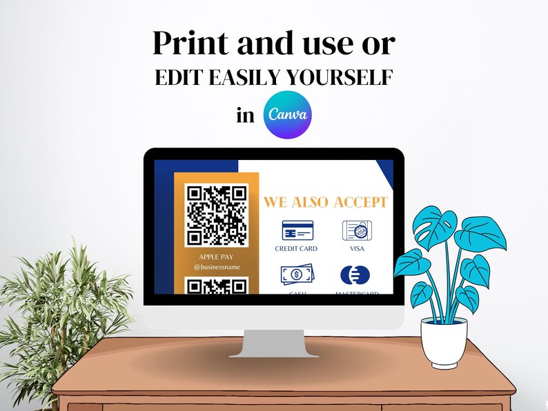 QR Code Scan to Pay Template Indigo and Honeycomb Colors, Colorful ...