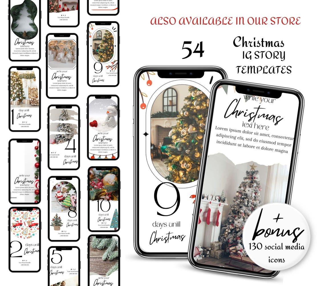 Recruitment Christmas Instagram Post Templates, Recruitment Holiday ...