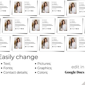 Email Signature Template, Editable Google Docs Signature Design ...