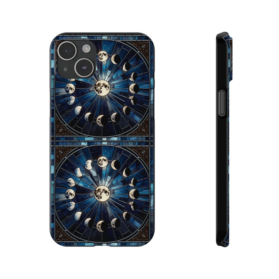 MOON Phases Stained Glass Slim Phone Cases - Etsy