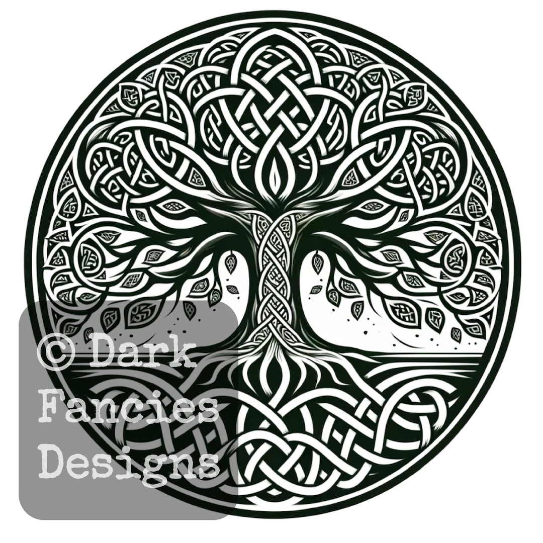 TREE of LIFE Medallion Yggdrasil Digital Art High Resolution Instant ...