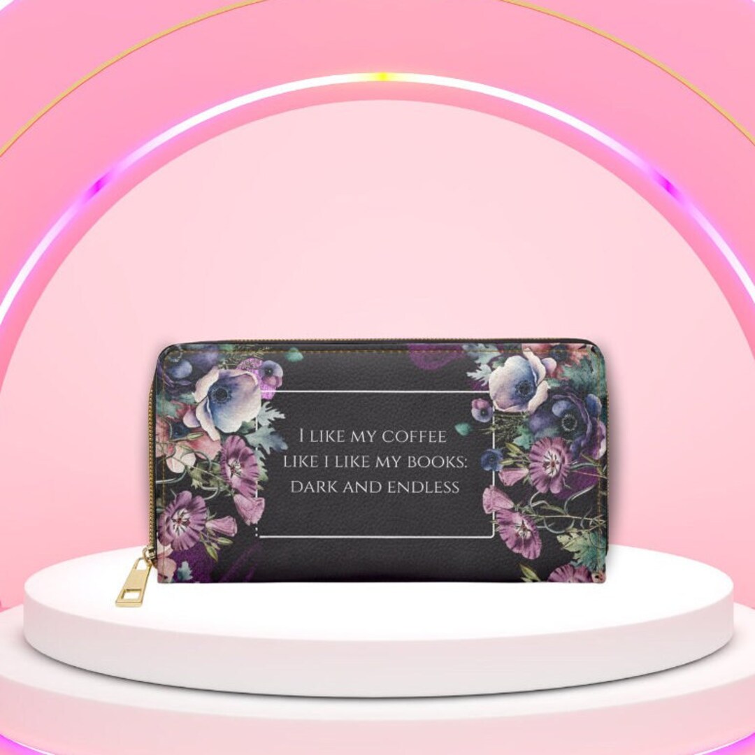 Dark Purple Book Wallet, Book Purse, Gift for Book Lover, Bookworms ...