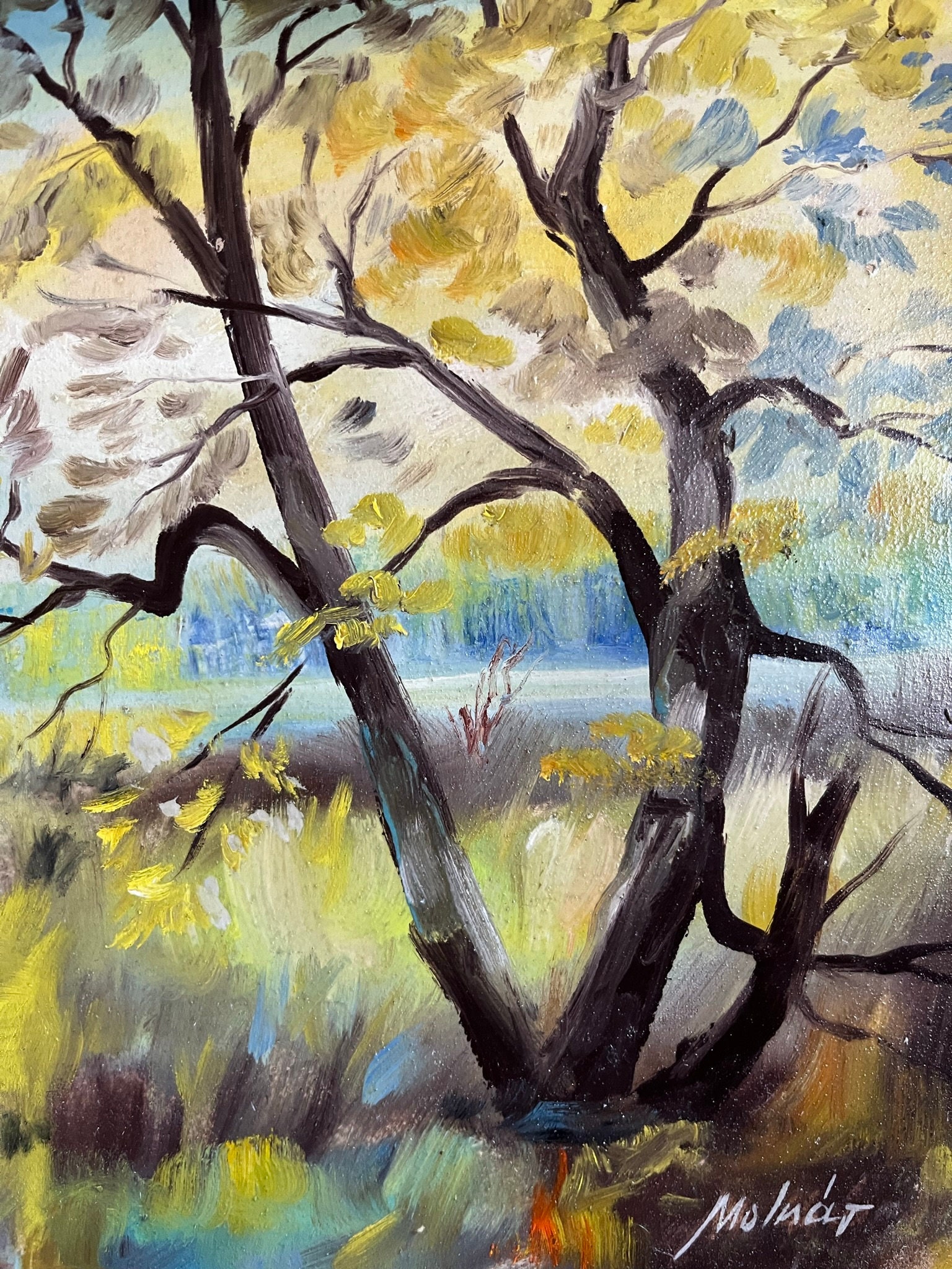 Forgotten Path by Molnár Pál Landscape Painting on Canvas, Classic Oil ...