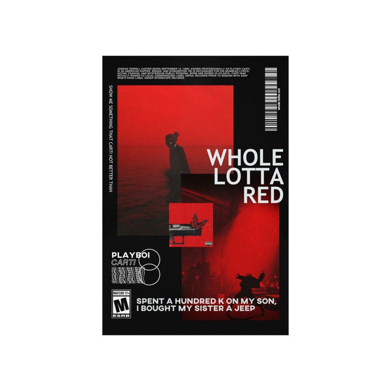WLR POSTER - Whole Lotta Red - Wlr Merch - Playboi Carti - Playboi ...