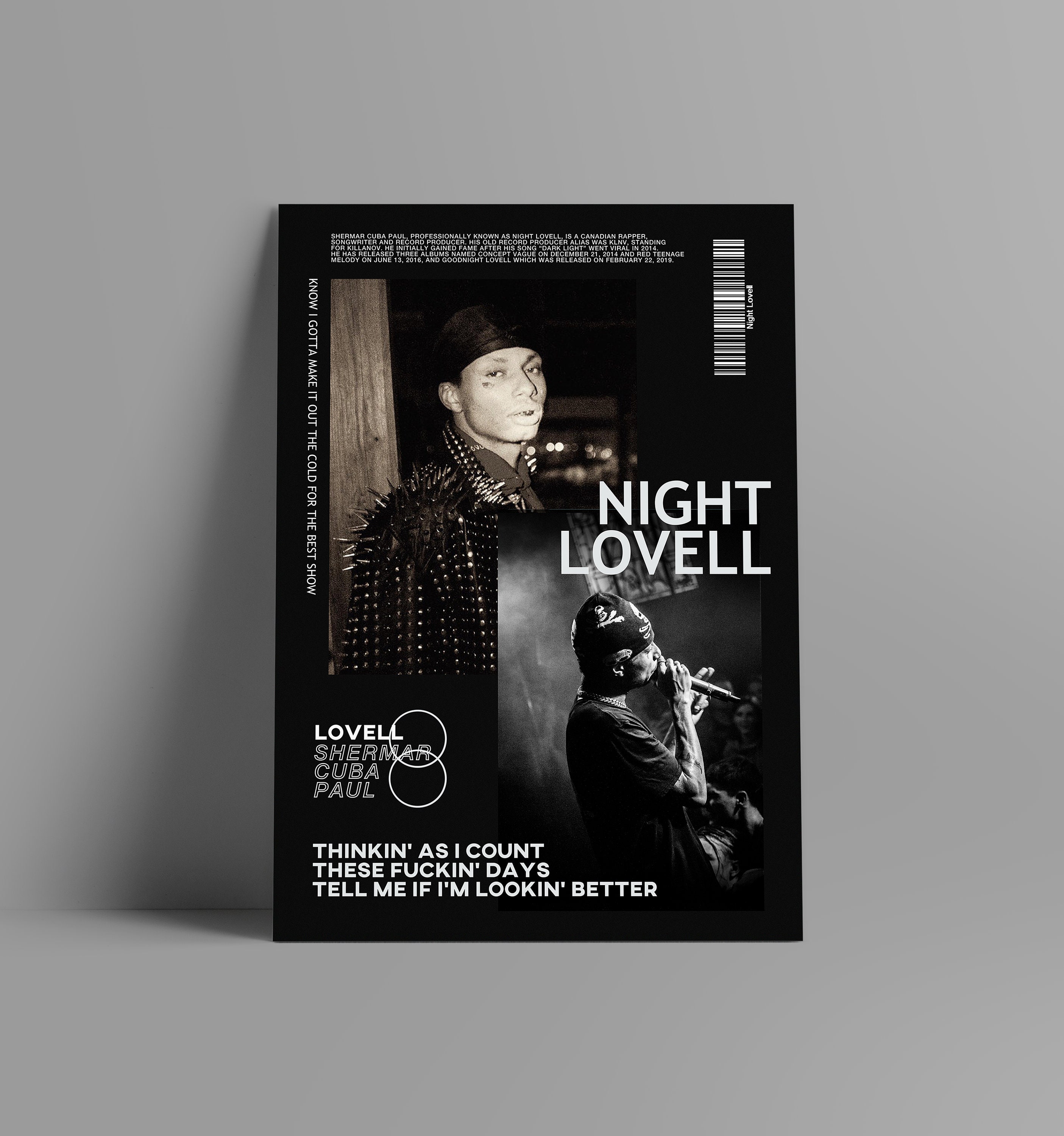 NIGHT LOVELL - Night Lovell Poster - Goodnight Lovell - Concept Vague ...