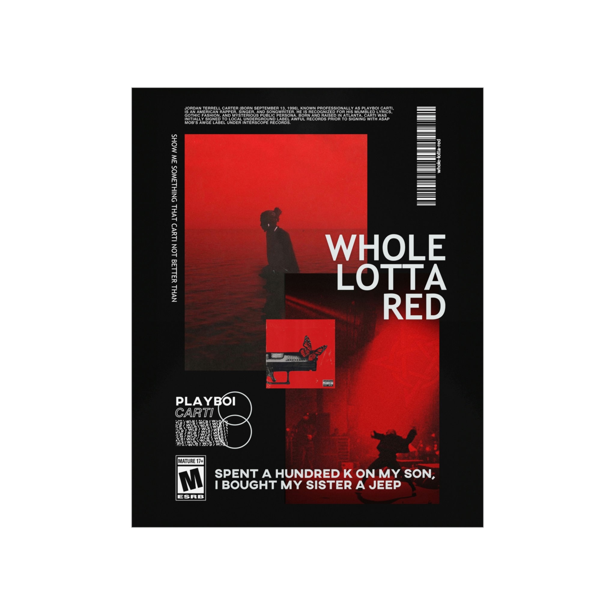 WLR POSTER - Whole Lotta Red - Wlr Merch - Playboi Carti - Playboi ...
