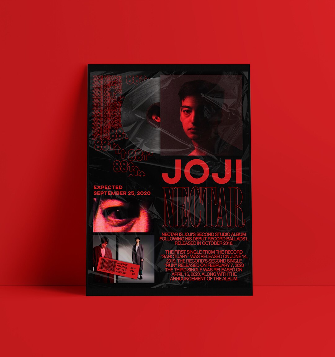 JOJI Joji Poster Joji Nectar Joji in Tongues Joji Merch Gift Poster - Etsy