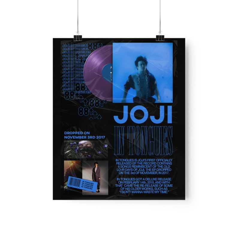 JOJI Joji Poster Joji Nectar Joji in Tongues Joji Merch Gift Poster - Etsy