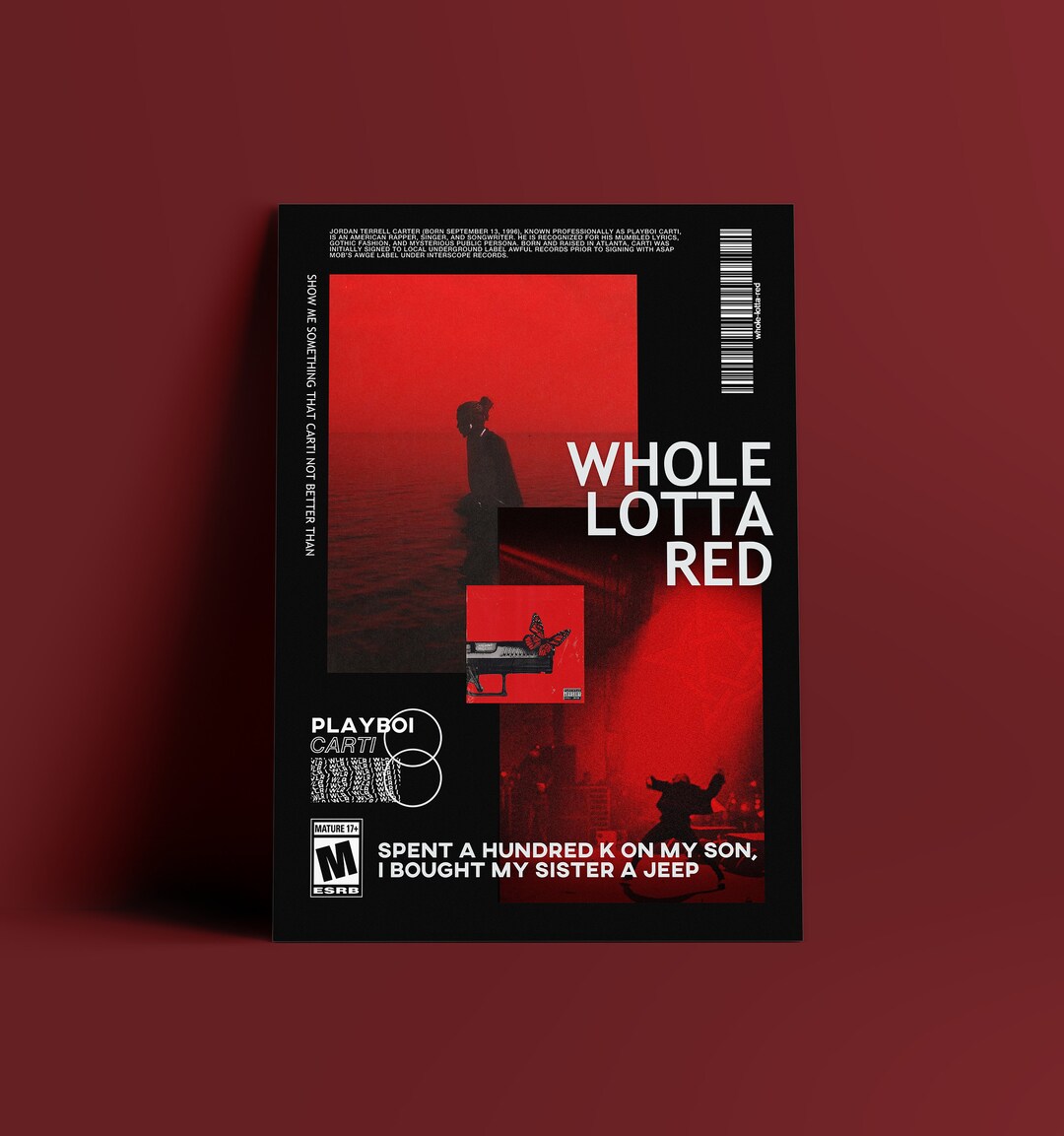 WLR POSTER - Whole Lotta Red - Wlr Merch - Playboi Carti - Playboi ...