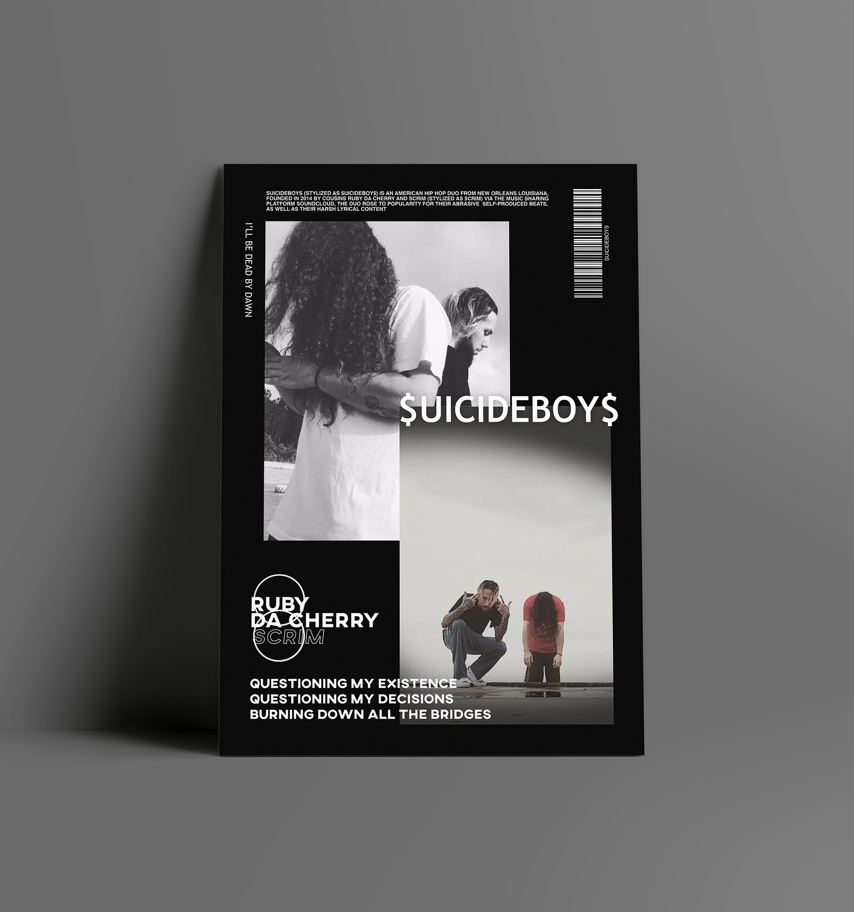 SUICIDEBOYS - Suicideboys Poster - Suicideboys Merch - Ruby - Scrim ...
