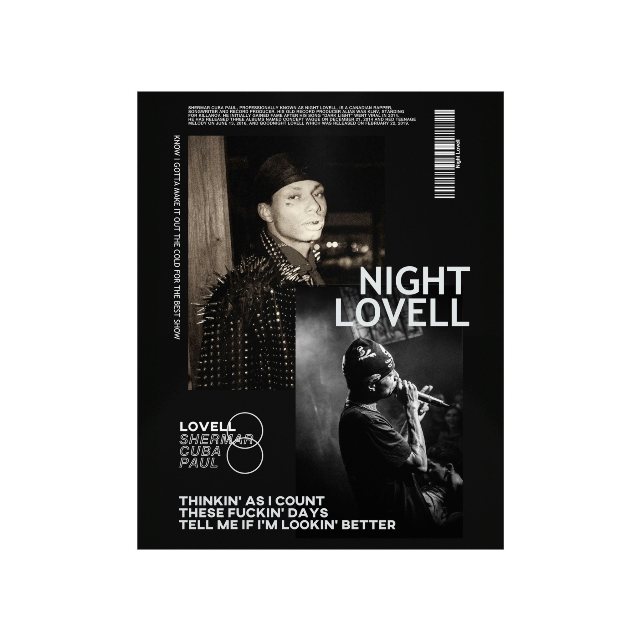NIGHT LOVELL - Night Lovell Poster - Goodnight Lovell - Concept Vague ...
