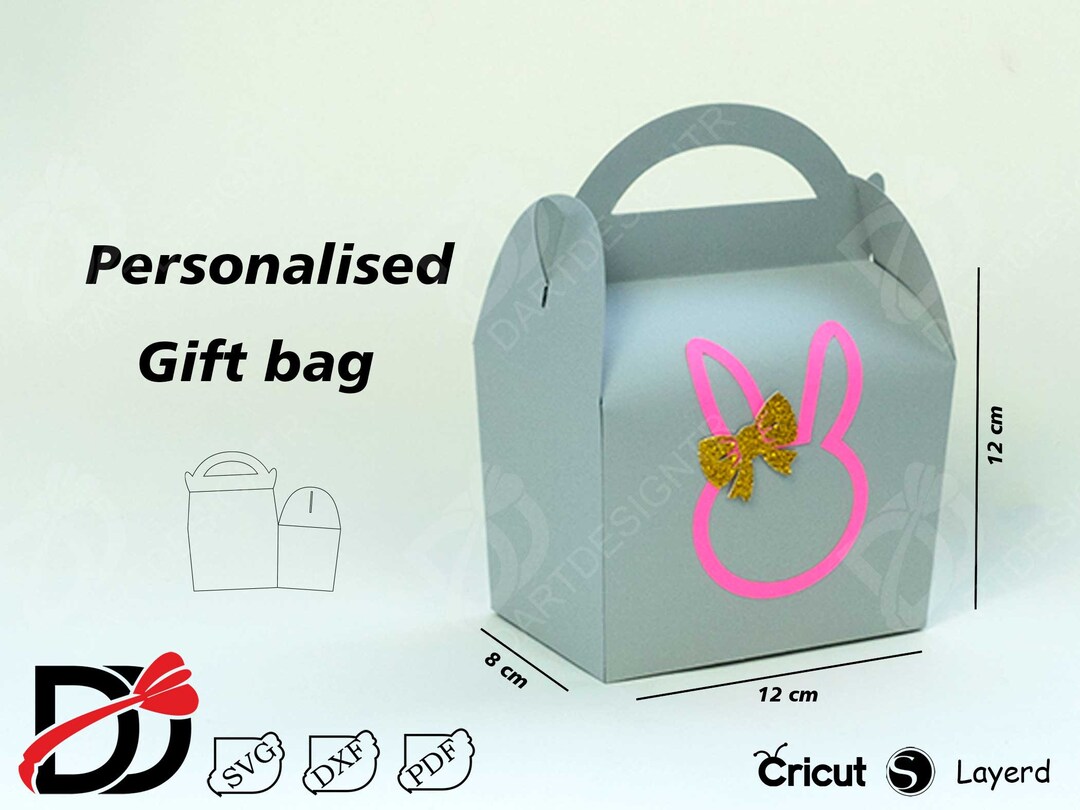 Gable Box Template Personalised Gift Bag Svg Gable Box Svg - Etsy