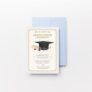 Editable Graduation Invitation Card, Editable Graduation Card ...