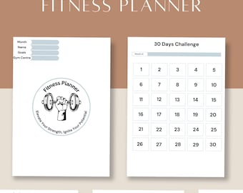 Fitness Hourly Workout Tracker Printable, Daily Planner, Weekly Workout ...