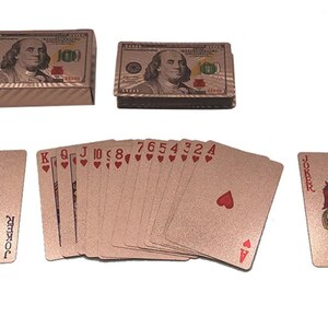 Silver and Gold Poker Cards Set, Dollar Playing Cards, Luxury Playing ...