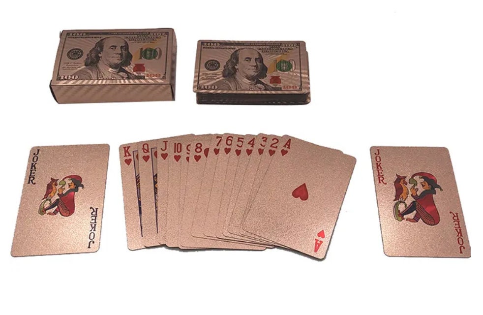 Silver and Gold Poker Cards Set, Dollar Playing Cards, Luxury Playing ...