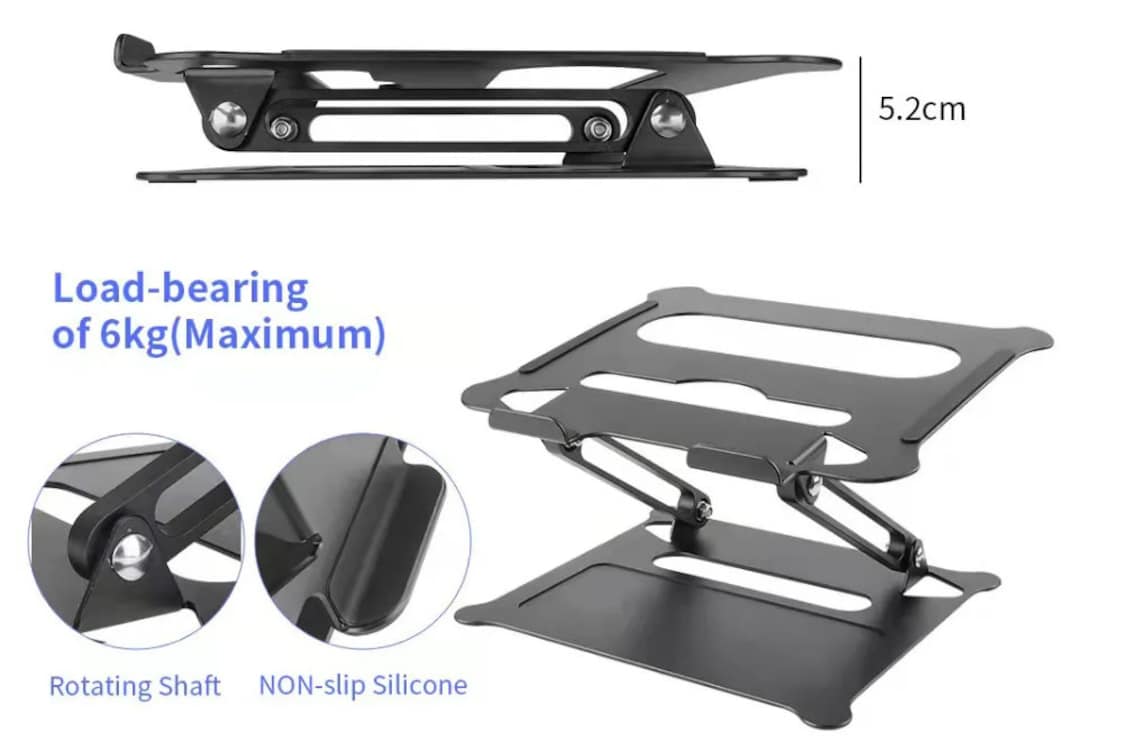 Adjustable Laptop Stand, Ergonomic Stand, Laptop Riser, Tab Easel, Ipod ...