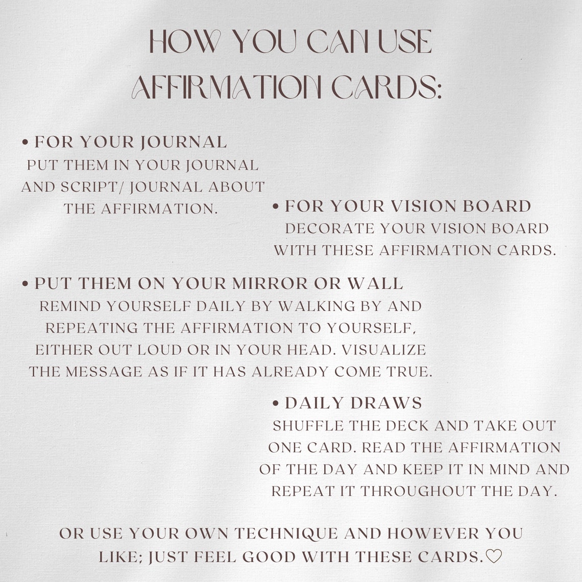 Printable Self-concept Affirmation Cards - Affirmation Cards - Self ...