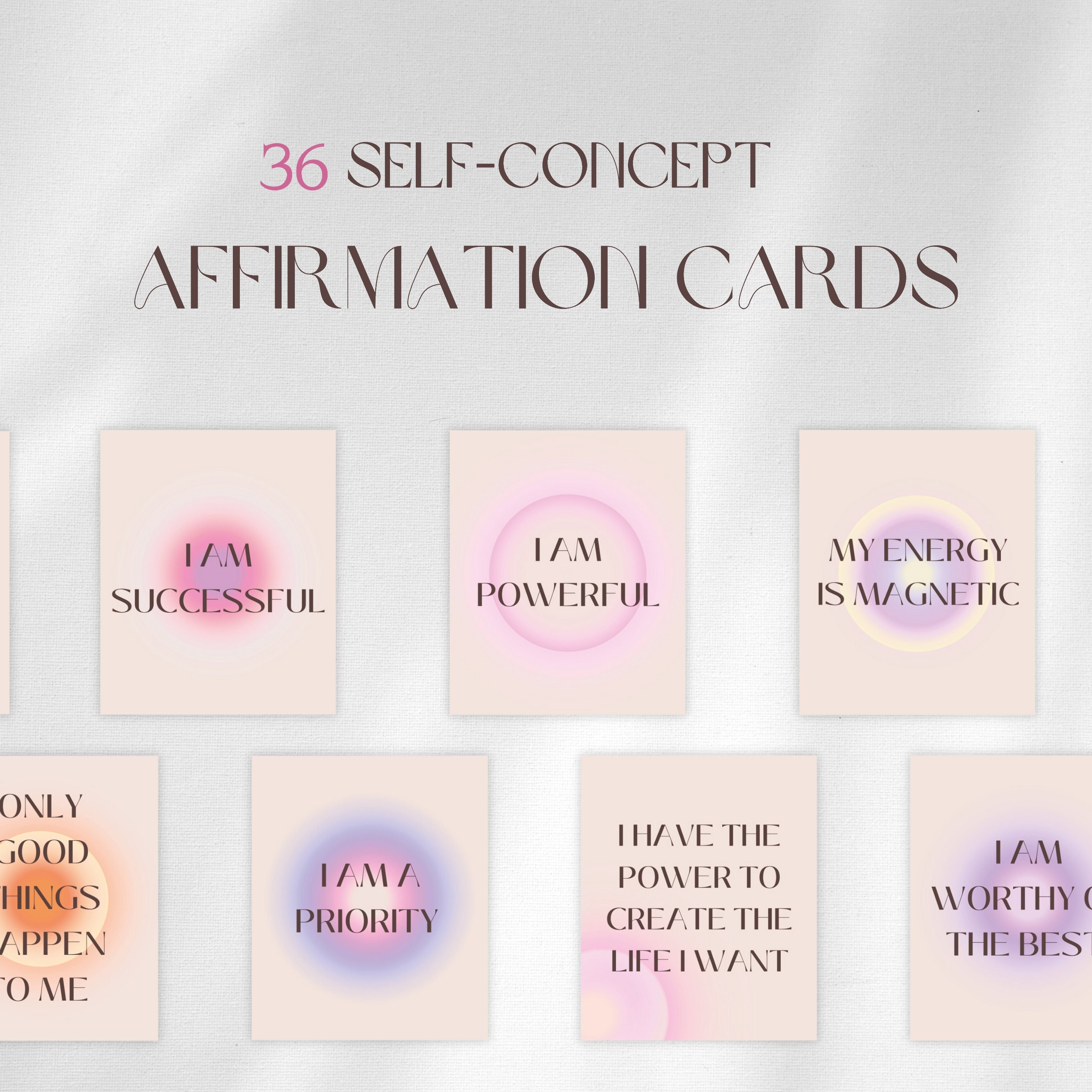 Printable Self-concept Affirmation Cards - Affirmation Cards - Self ...