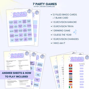 Printable Eurovision 2025 Party Bundle - Updated 2025 Version ...