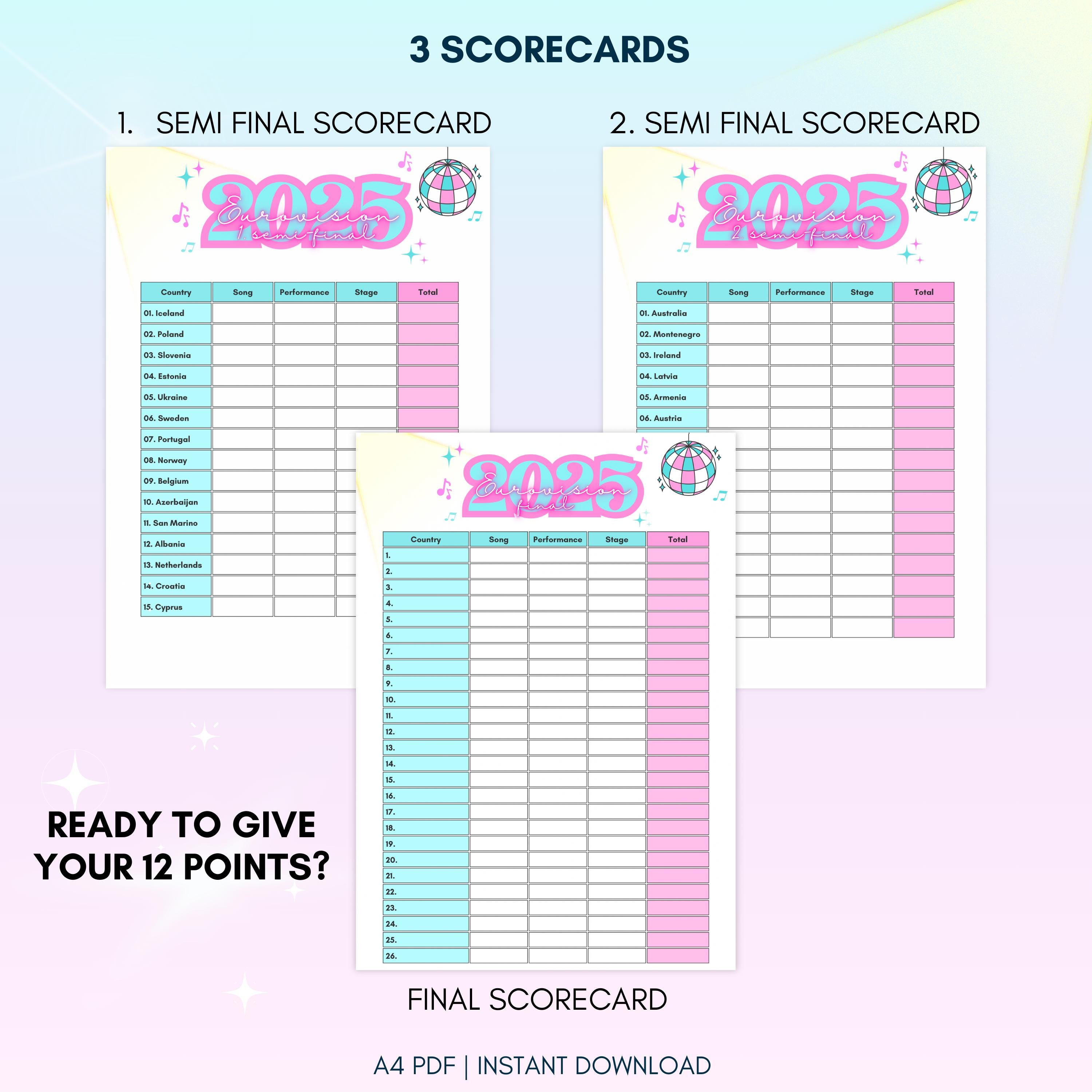 Printable Eurovision 2025 Party Bundle - Updated 2025 Version ...