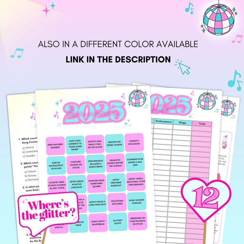 Printable Eurovision 2025 Party Bundle - Updated 2025 Version ...