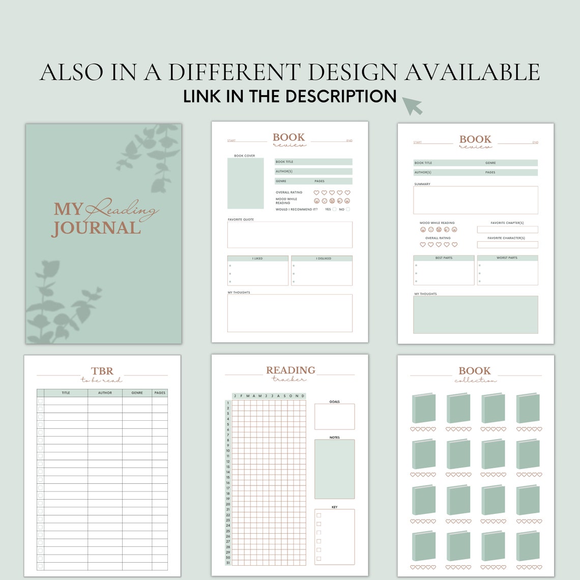 Digital Reading Journal Printable Reading Journal Book Journal Book ...