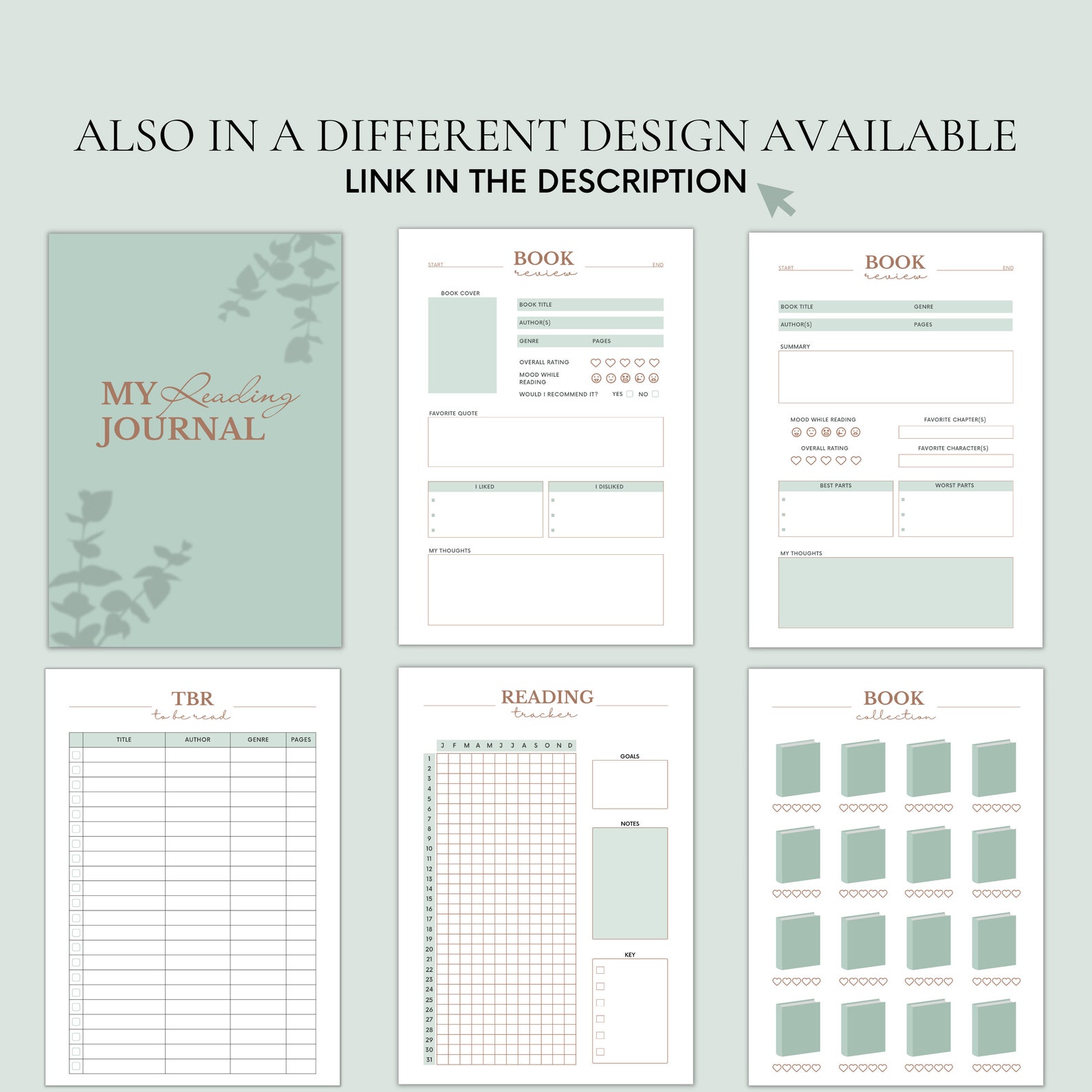 Digital Reading Journal | Printable Reading Journal | Book Journal ...
