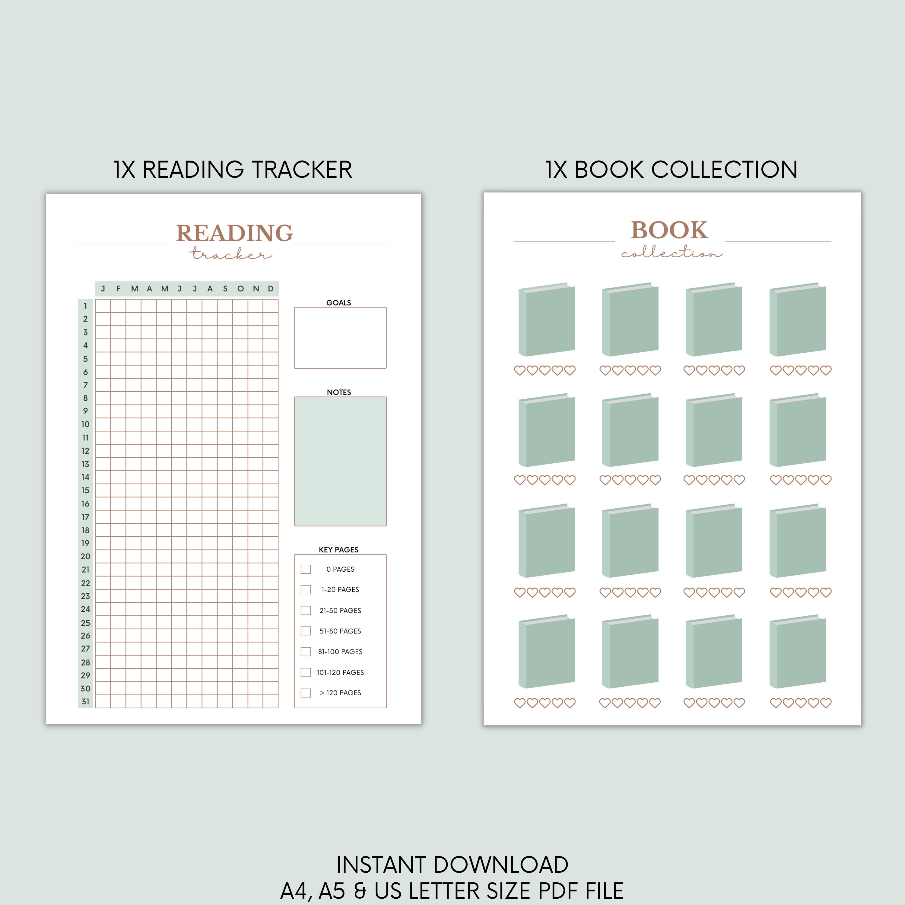 Digital Reading Journal | Printable Reading Journal | Book Journal ...