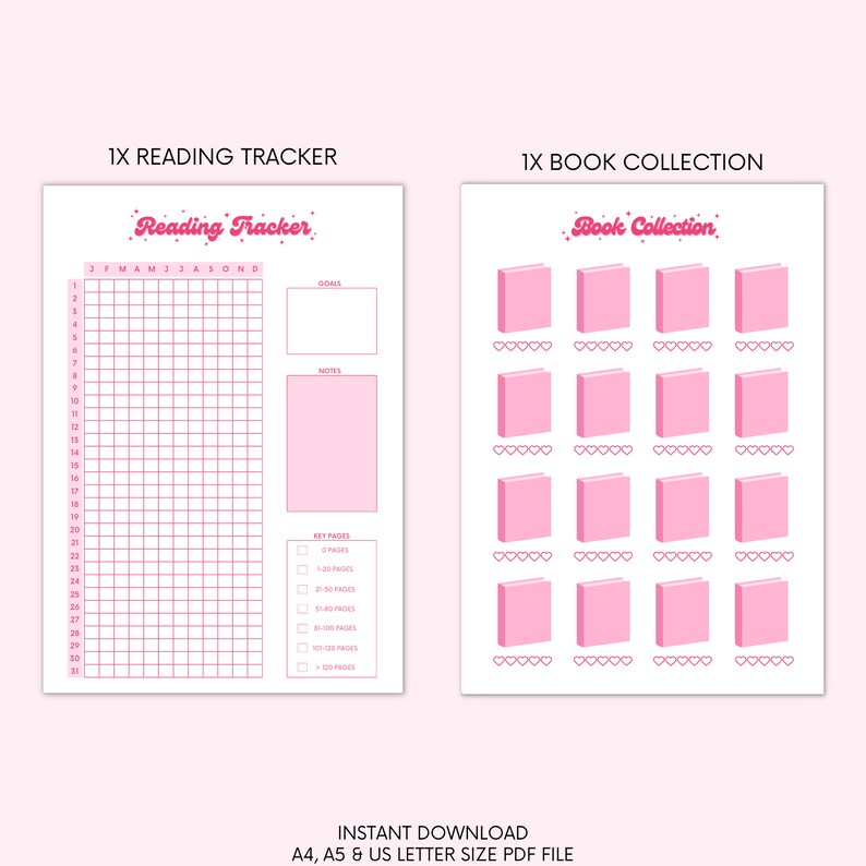 Digital Reading Journal Printable Reading Journal Book Journal Book ...