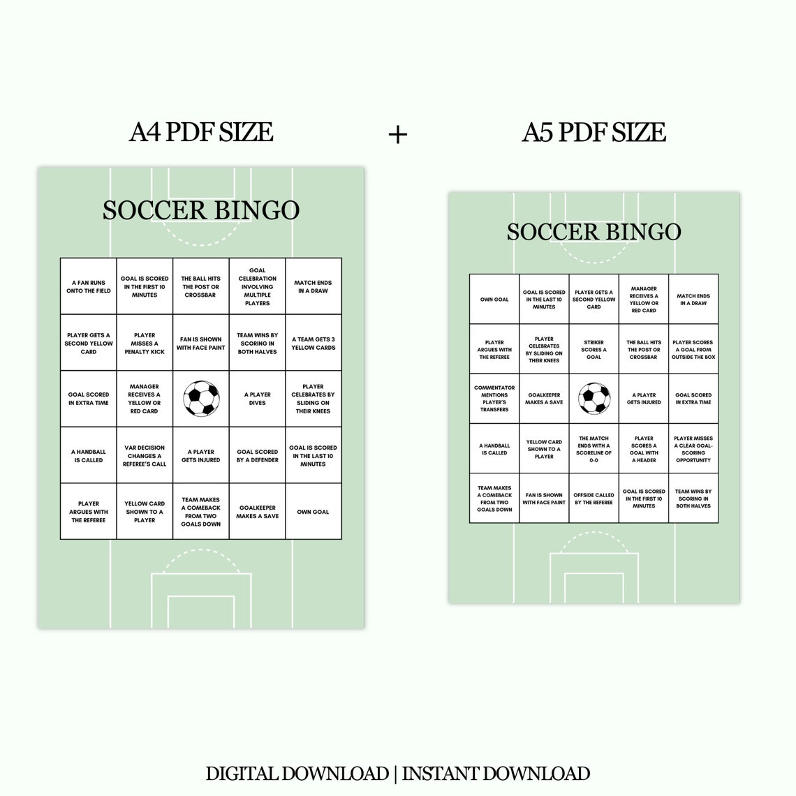 Printable Soccer Bingo - Soccer Party Game - European Cup Edition ...