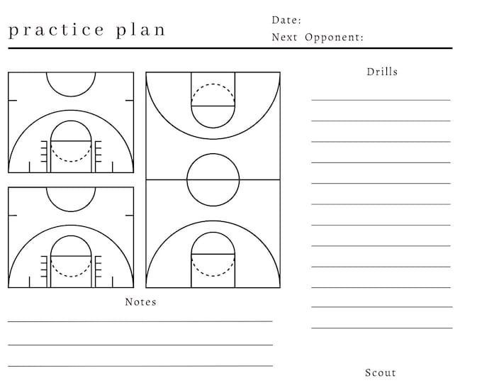 Basketball Practice Plan - Etsy