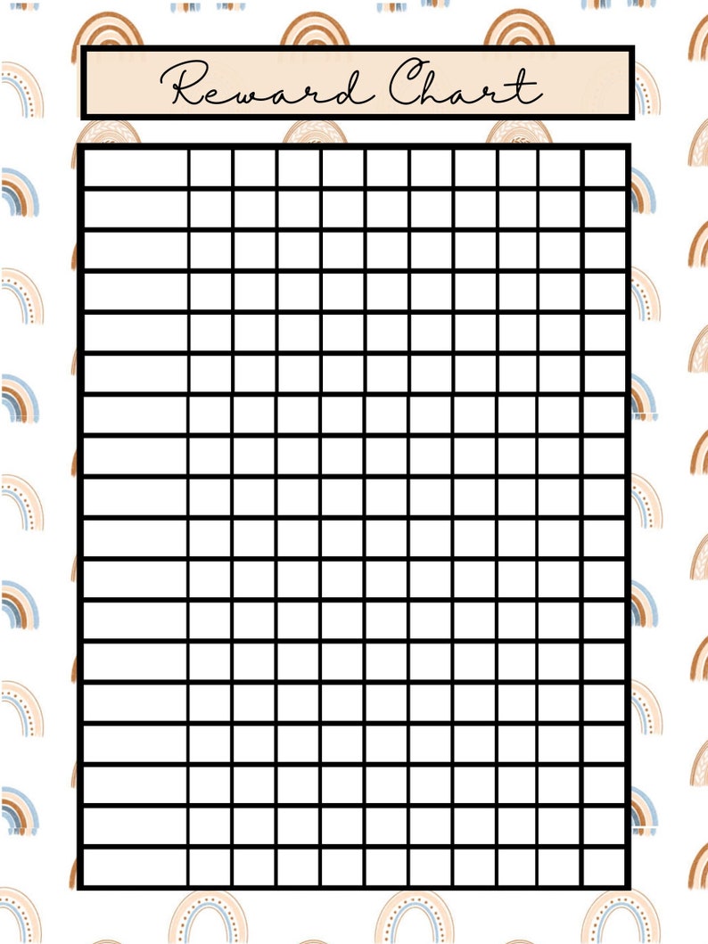 Boho Rainbow Themed Classroom Reward/incentive Chart - Etsy UK