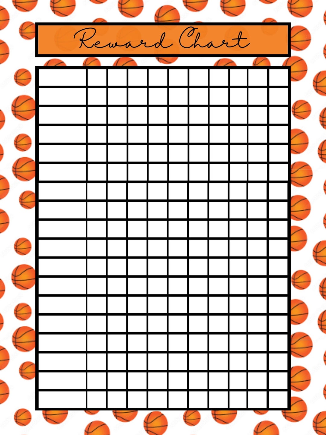 Basketball Themed Classroom Reward/incentive Chart - Etsy