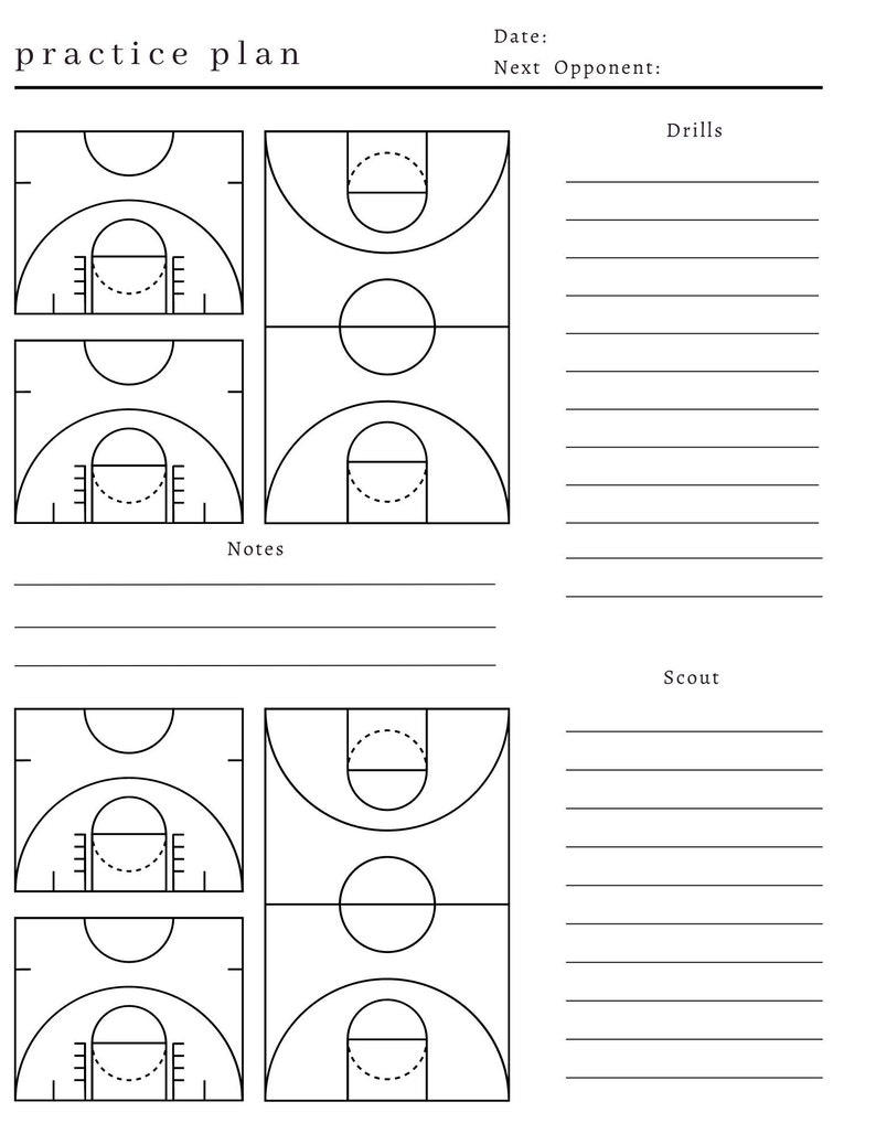 Basketball Practice Plan - Etsy
